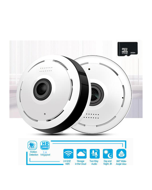 Wireless Wifi CCTV Camera 360 Panoramic Fisheye 3D Buy Best Price HD